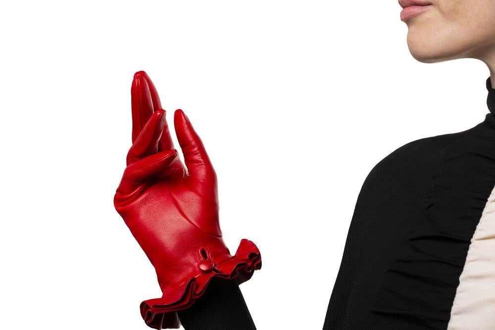 Women's Red Leather Gloves – Paula Rowan