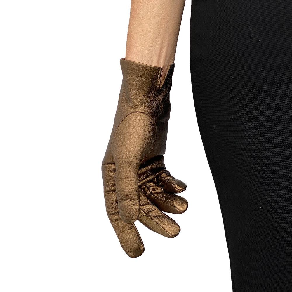 Elisa - Women's Silk Lined Metallic Leather Gloves – Paula Rowan