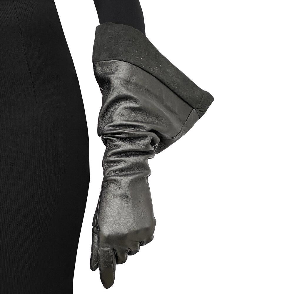 Devette - Women's Silk Lined Leather and Suede Gloves – Paula Rowan